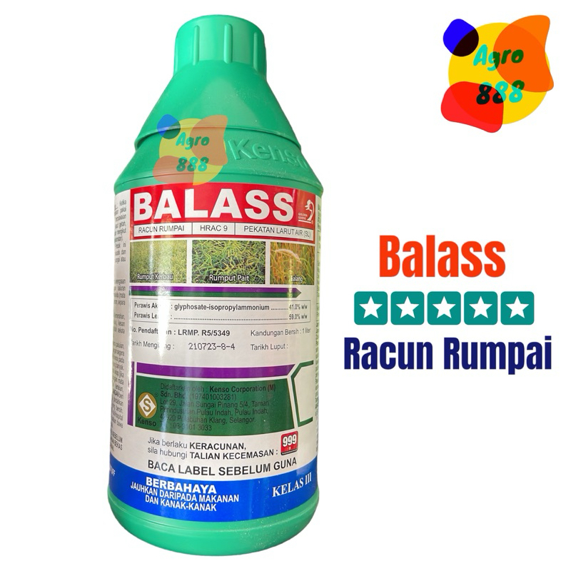 Balass 1L|Racun Rumpai|Glyphosate 41% |Racun serap | Shopee Malaysia