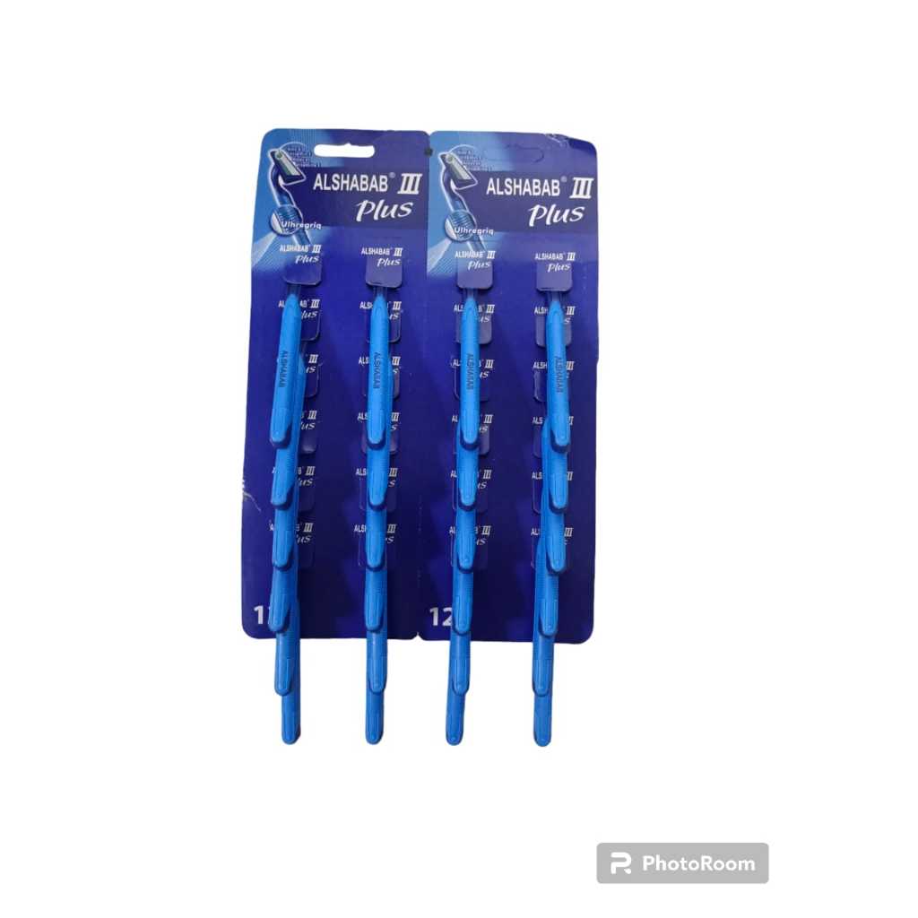 Alshabab III plus Ulhregriq 3 Blades Disposable razor (24Pcs) | Shopee ...