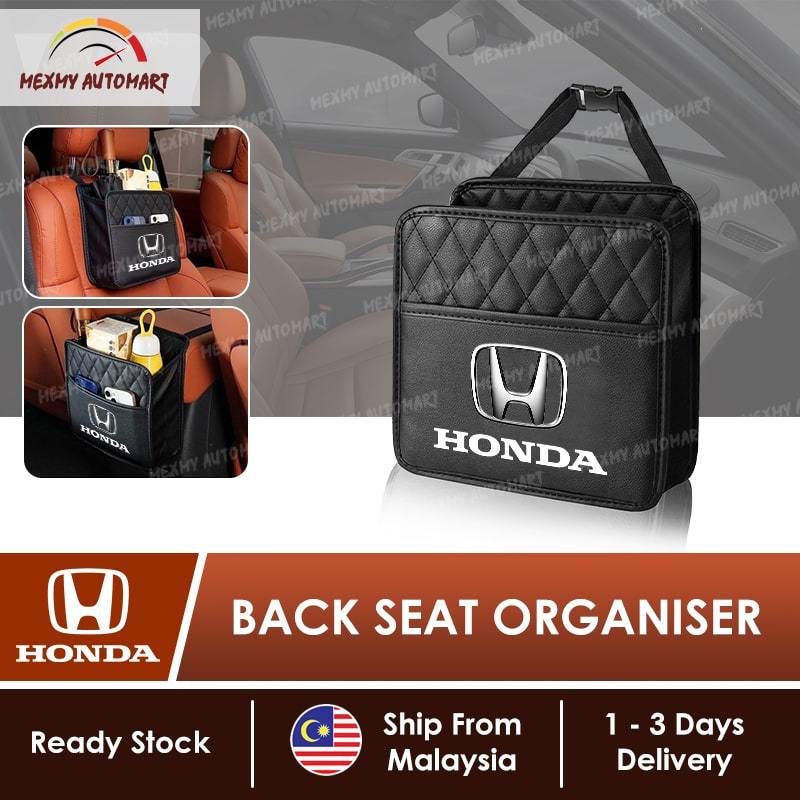 HONDA Leather Car Back Seat Storage Garbage Bag Organizer Accessories ...