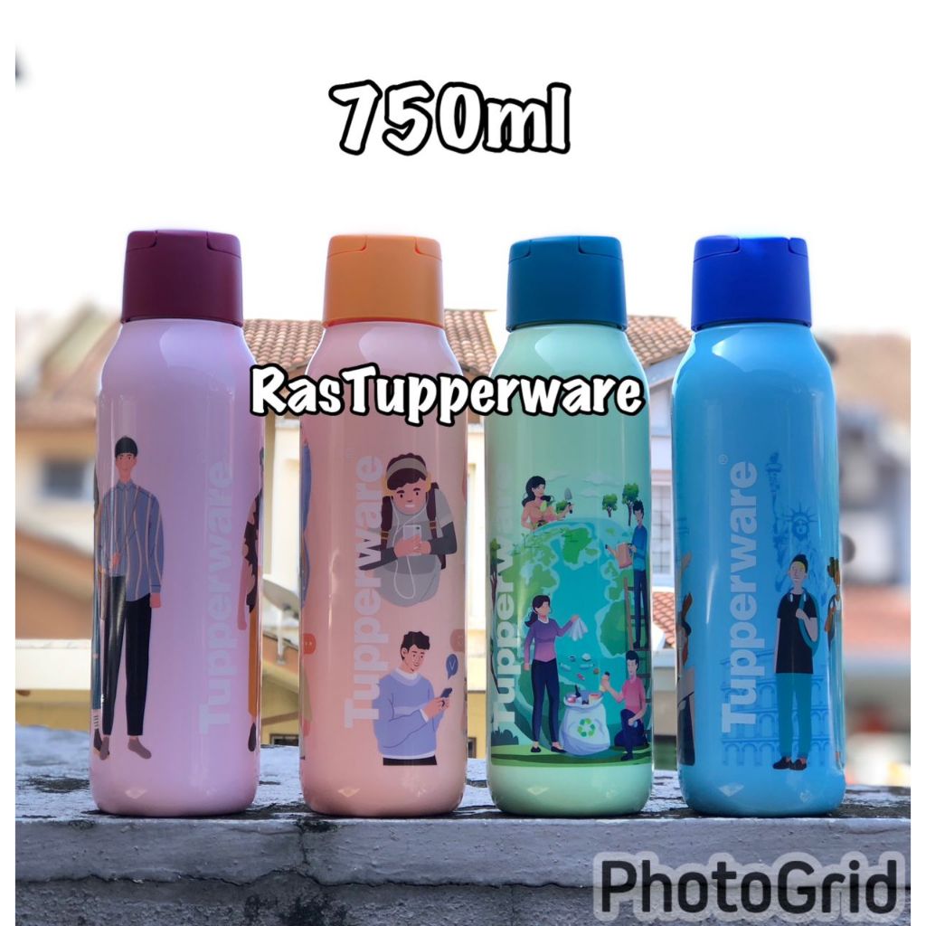 TUPPERWARE FANCY BOTTLE 750ML(BLUE/PEACH/PINK/GREEN) | Shopee Malaysia