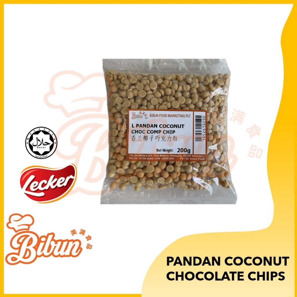 Lecker Pandan Coconut Chocolate Chip / Chocolate Chip / Coklat Cip ...
