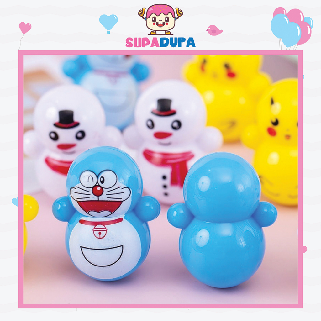 Cute Cartoon Roly Poly Toys Mini Lucky Cat Doraemon Penguin Stress ...