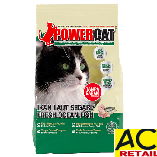 Powercat Fresh Ocean Tuna Dry Food/Fresh Ocean Fish (450g) | Shopee ...