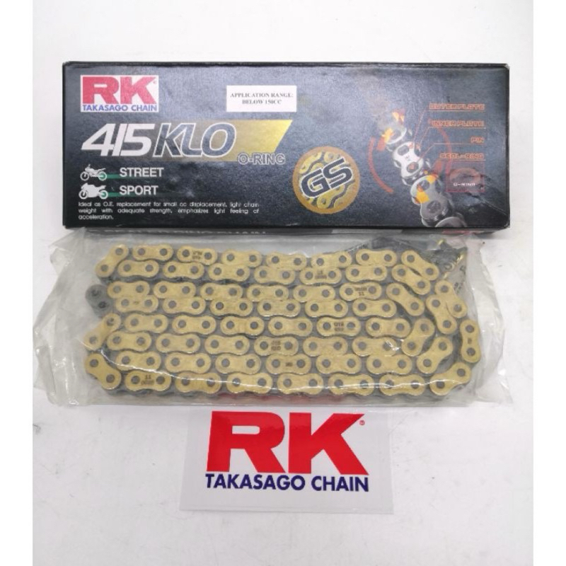 RK TAKASAGO 415 ORING CHAIN RANTAI ORING RK JAPAN 132L Y15ZR LC RS RXZ ...