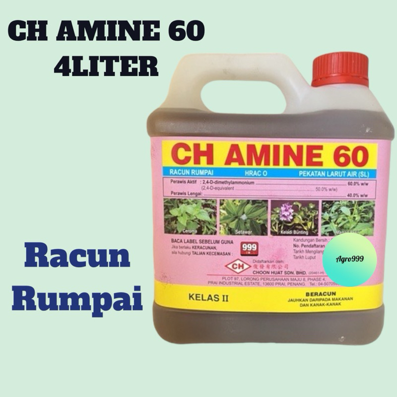 CH AMINE 60 4Liter Racun Rumpai/Rumput ceroma/rumput para-para/Rumput ...