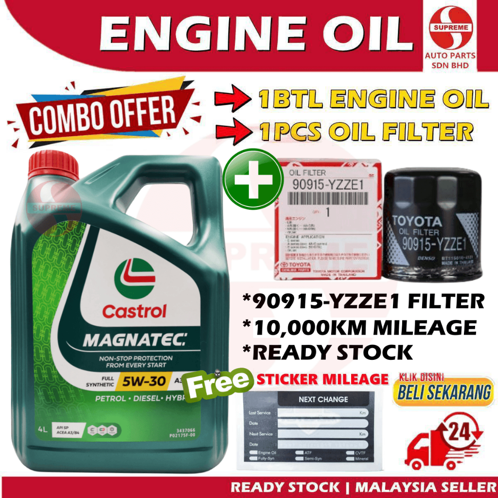 S2U Original Engine Oil Castrol Magnatec DUALOCK 5W30 SN/CF ACEA A1/B1 ...