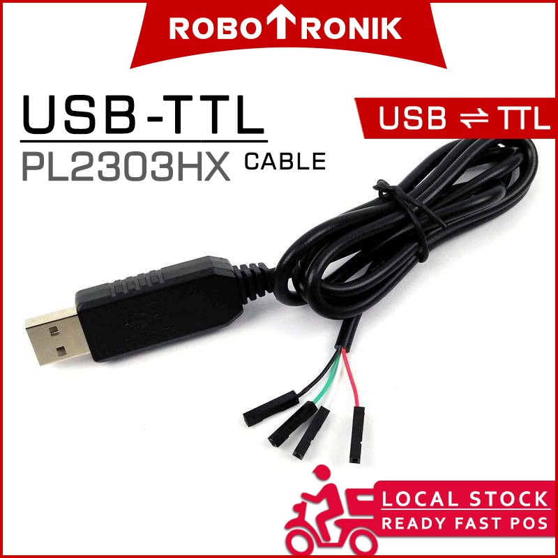 USB to TTL Serial Cable PL2303HX (TX/RX) Converter (Programmer ...