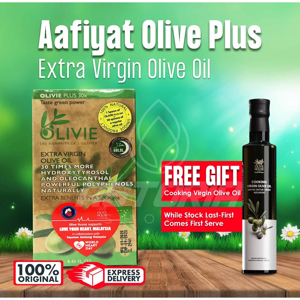 Minyak Zaitun Aafiyat Olivie Plus (Extra Virgin Olive Oil) - Kolestrol ...