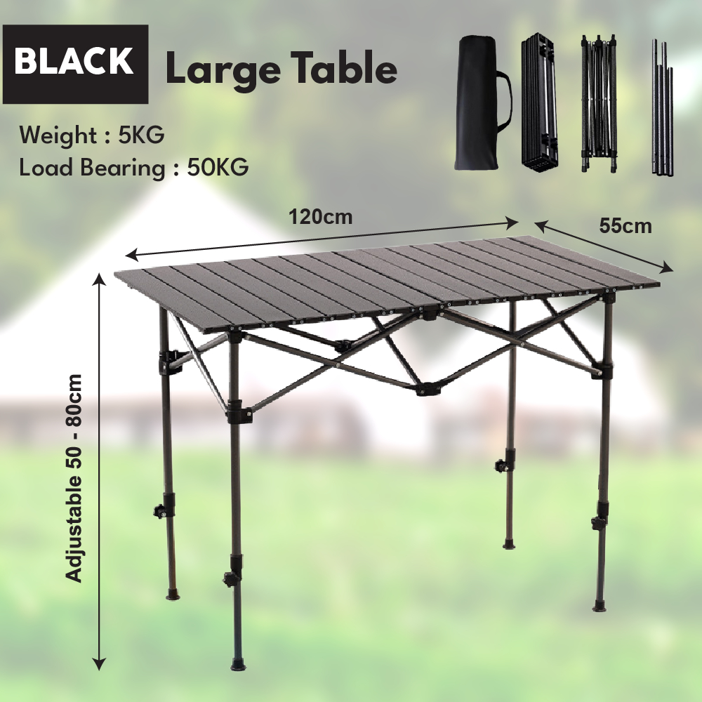 Das Nature™ Meja Lipat Camping Table set Portable Outdoor Foldable Meja ...