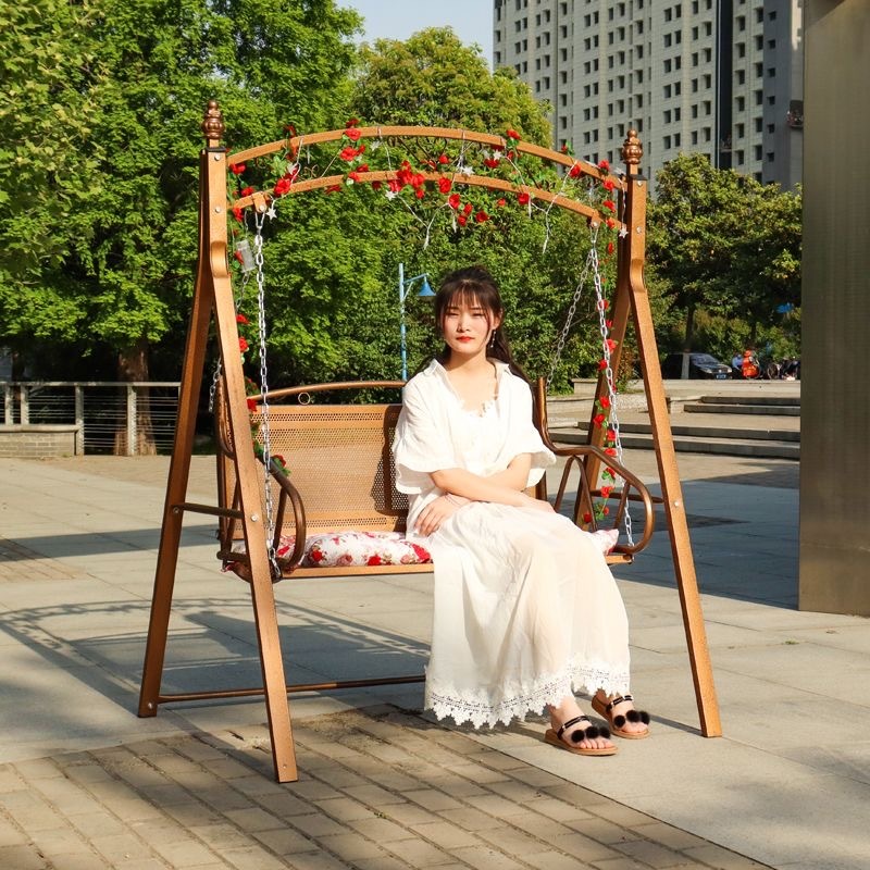 Ready Stock💓💓Metal Long Beach Chair Outdoor swing double hanging chair ...