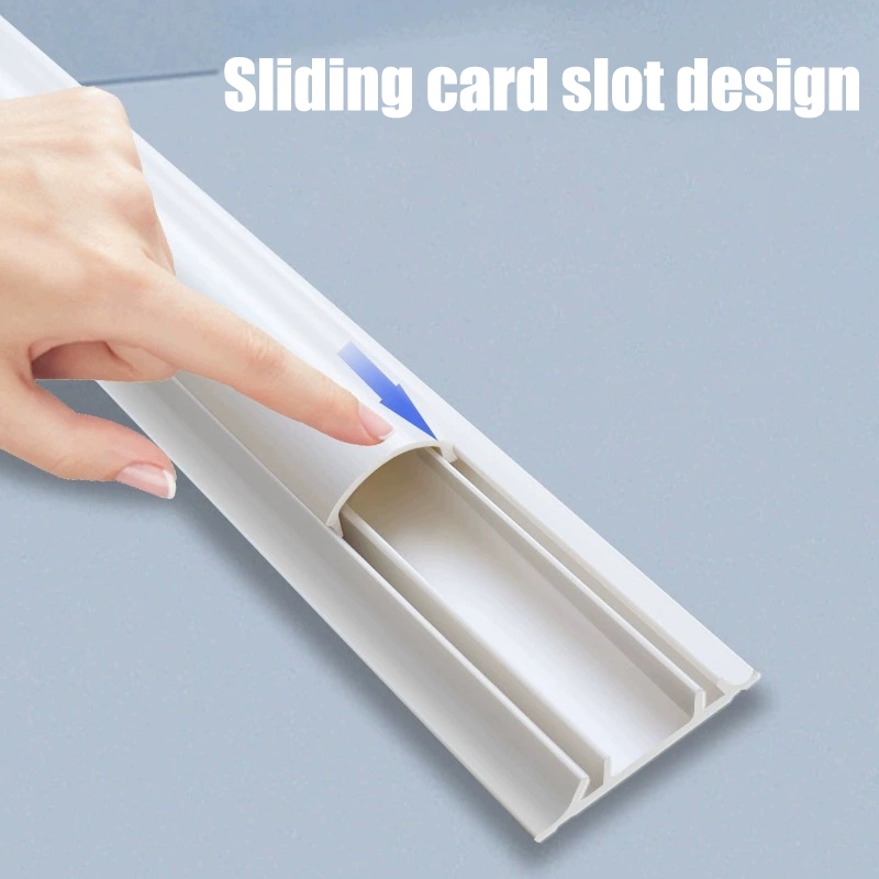 1M Self-Adhesive Raceway Wall Cord Duct Cover Cable Duct/Trough PVC ...