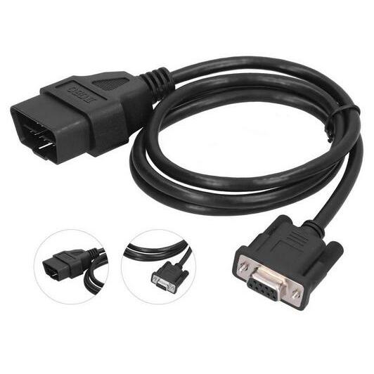OBD2 to RS232 DB9F Car Diagnostic Interface Adapter Extension Cable ...