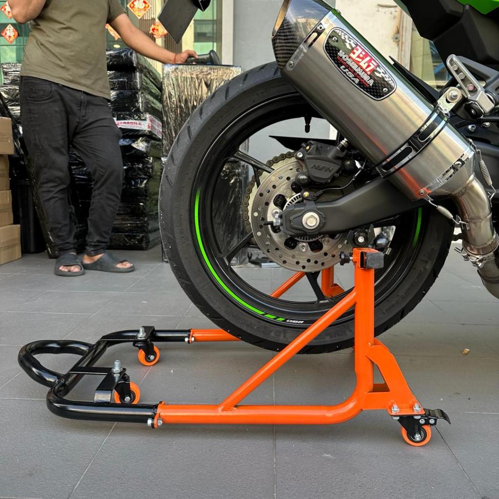Motorcycle Paddock Stand moving Dolly Trolley Stand Movable Rear Stands ...