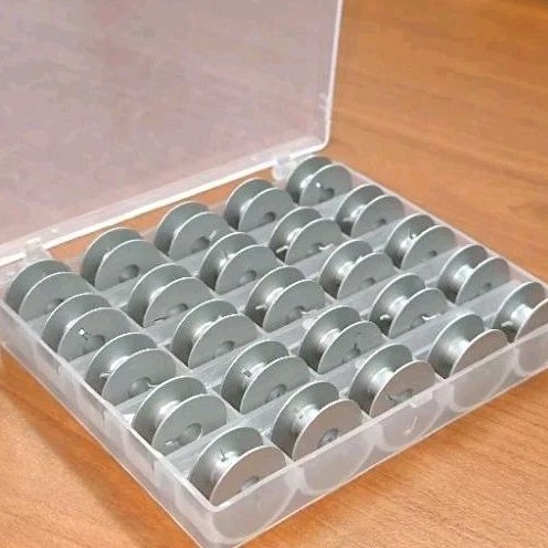 Set Bekas Bobbin/ Bobbin + Plastic Bekas Bobbin/ Bobbin Storage Case ...
