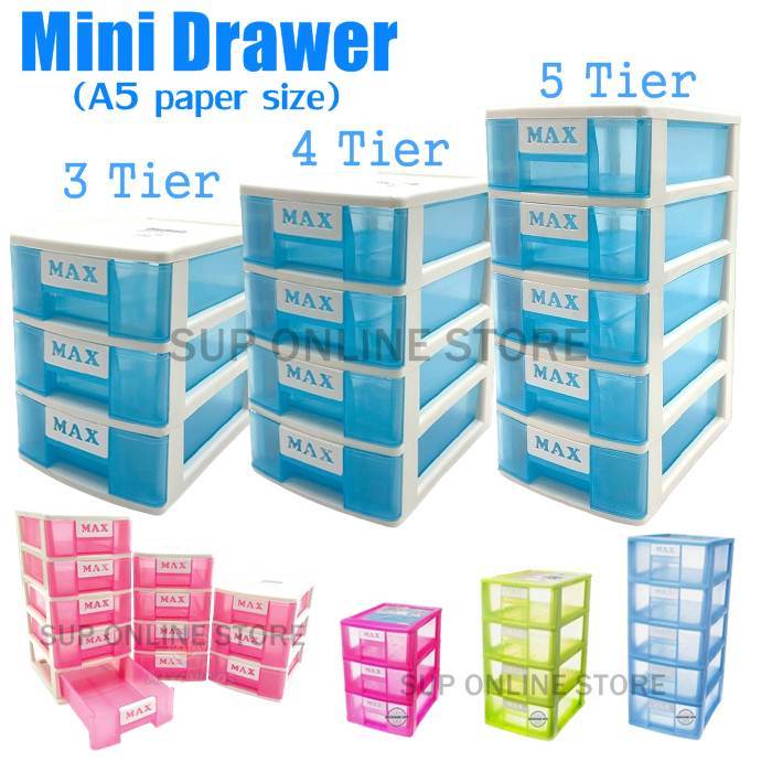 A5 size 3/4/5 TIER MINI DRAWER STORAGE / ACCESSORIES DRAWER ...