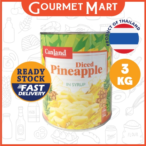 CANLAND DICED PINEAPPLE IN SYRUP 3KG | Shopee Malaysia