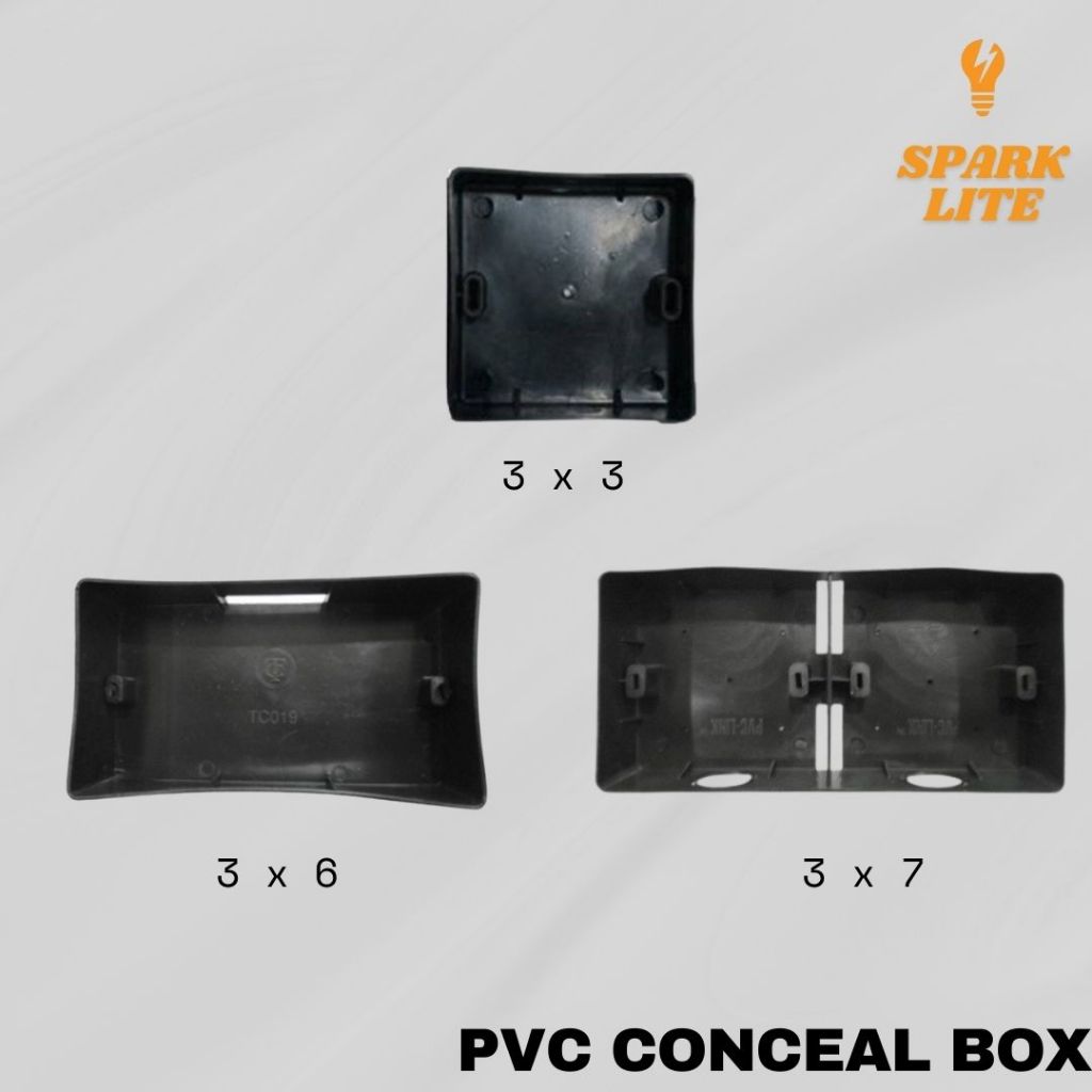 PVC Black Conceal Box Base / Black Box 3x3 3x6 3x7 | Shopee Malaysia