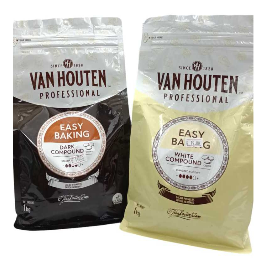 Ready Stock Van Houten Easy to Bake Chocolate Coins Dark Compound Coins ...