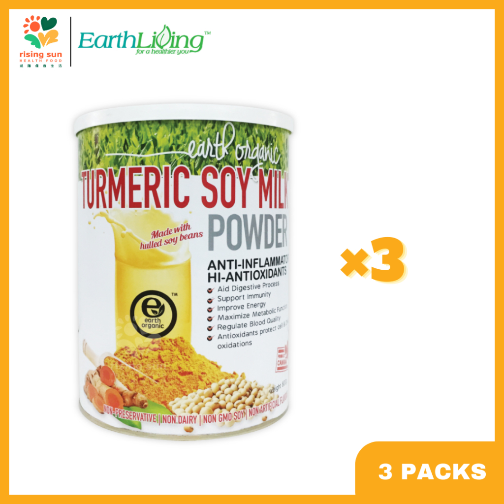 [Buy 2 Get 1 Free] Earth Living Organic Turmeric Soymilk Powder (800G x ...