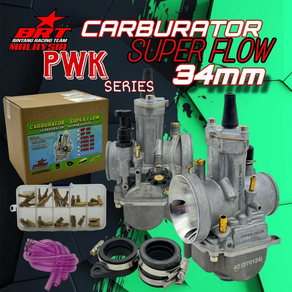 100% ORI BRT RACING CARBURETOR CARBURATOR PWK 28mm / 30mm / 32mm / 34mm ...