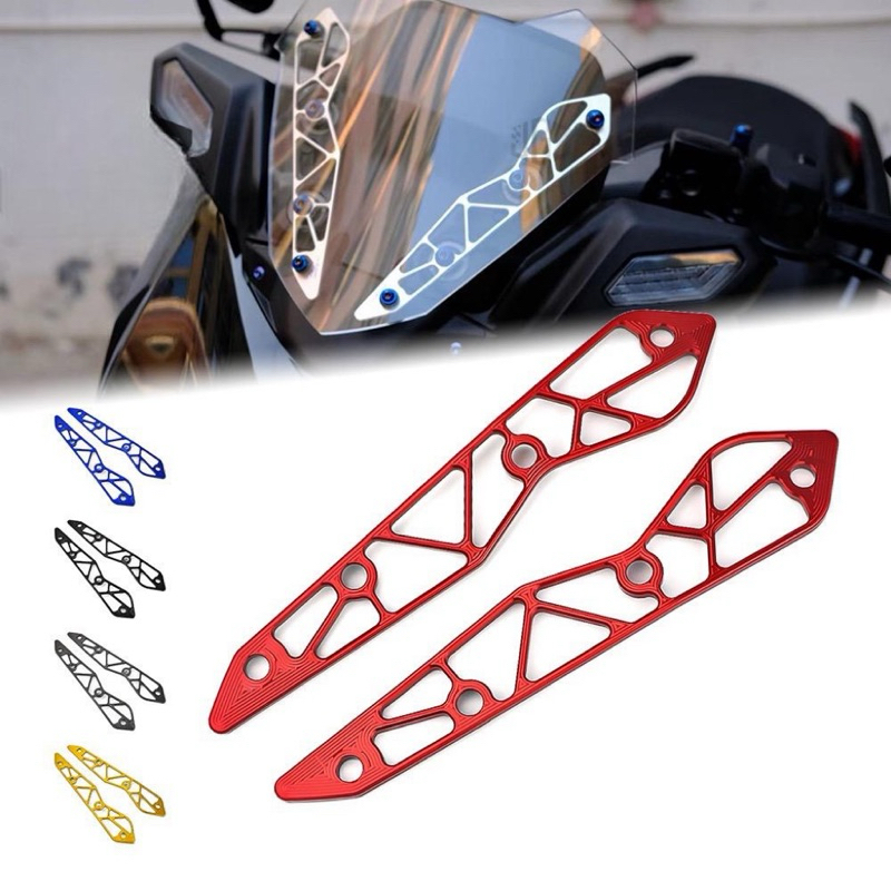 YAMAHA XMAX V2 BRACKET WINDSHIELD CNC FREE SCREW TITANIUM Visor ...