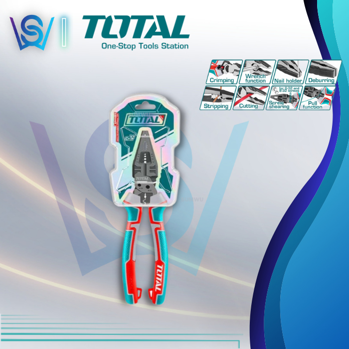 TOTAL 8in1 Multifunction Combination Pliers 200mm (8”) THTMF186 8-in-1 ...