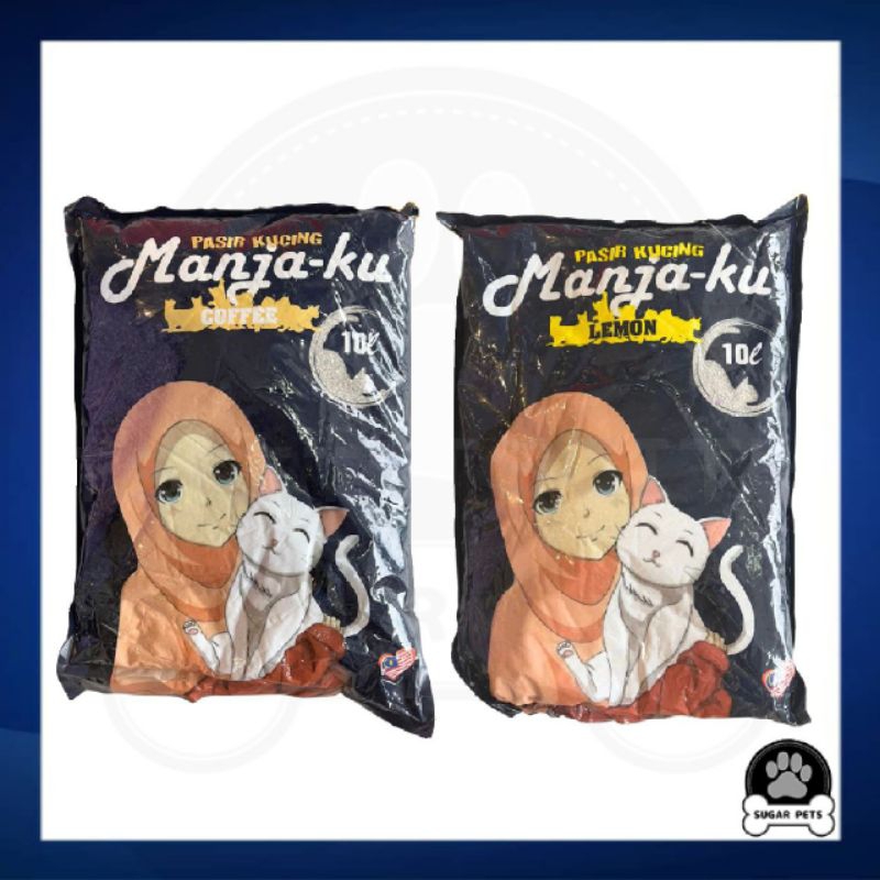 Manja-Ku | Cat Litter | Pasir Kucing Murah | 10L | Lemon/Coffee ...