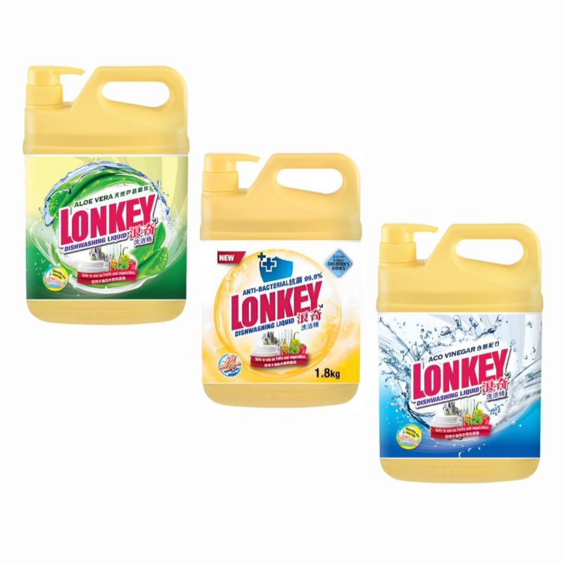 Lonkey Dishwashing Liquid Aloe Vera / Anti-Bacterial / Aco Vinegar 1 ...