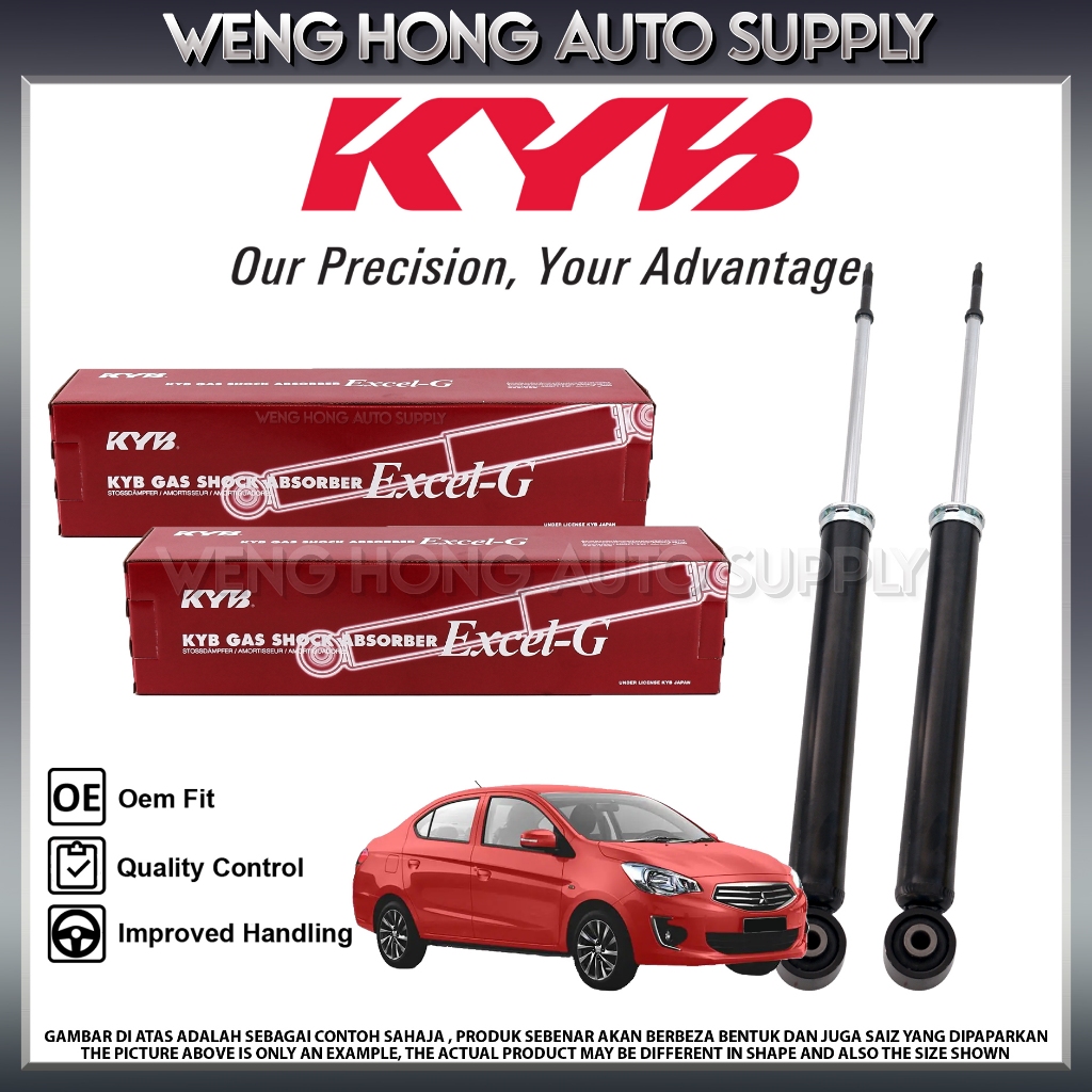[ Kayaba ] Mitsubishi Mirage A03 , Attrage A13 Rear Shock Absorber KYB Excel-G ( Gas ) | Shopee ...