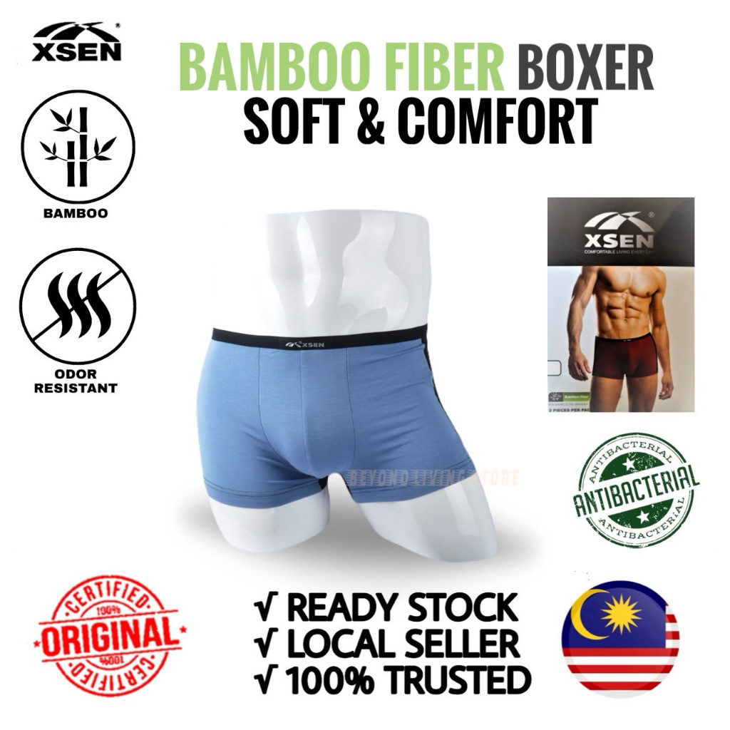 2pcs in 1 Pack Bamboo Fiber Men's Breathable Underwear Comfortable ...