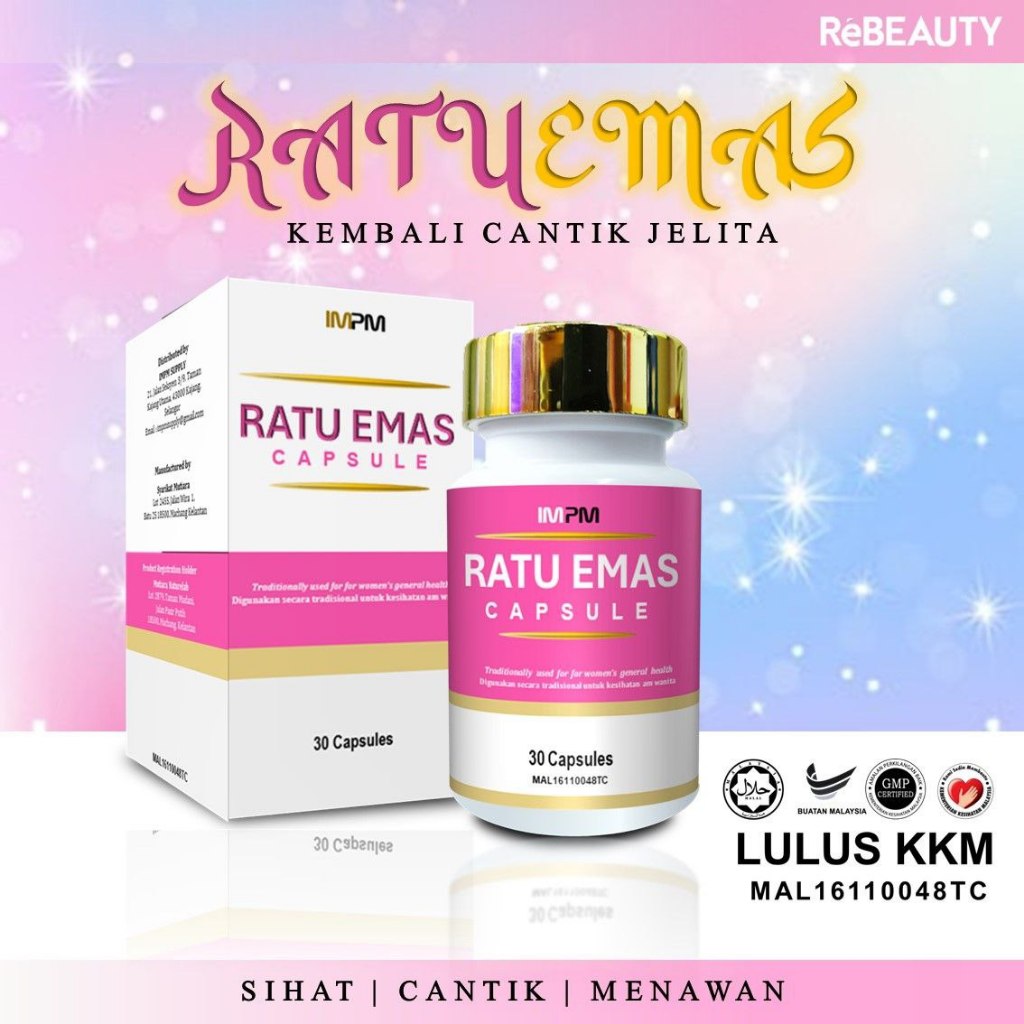 RATU EMAS CAPSULE KECANTIKAN WANITA LUAR DAN DALAM KULIT GEBU HALAL ...