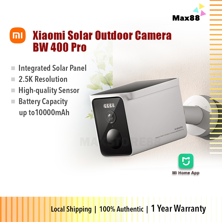 Xiaomi Solar Outdoor Camera BW400 Pro Set - Smart Mi Home APP | Shopee ...