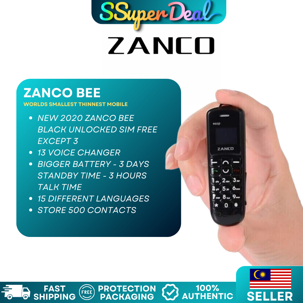 ZANCO Bee (World's Smallest Phone) | Shopee Malaysia