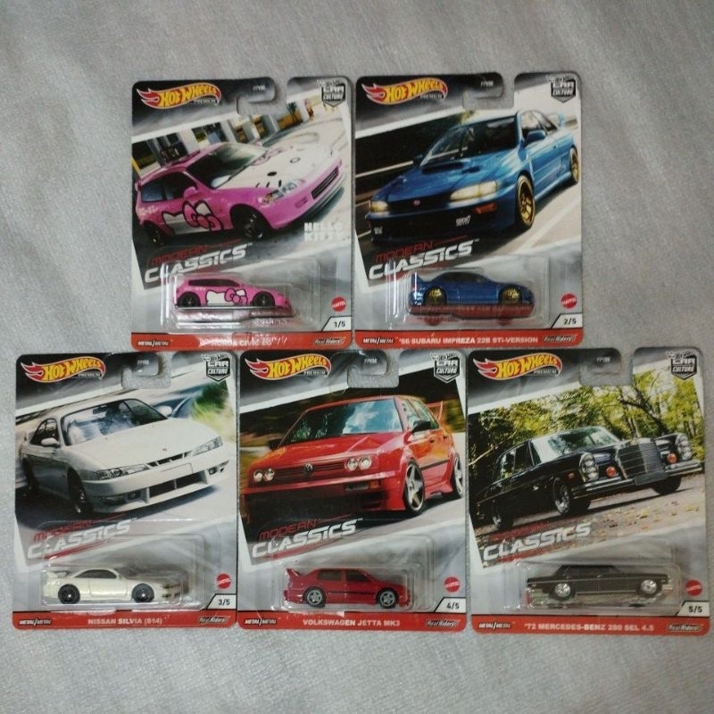 Hot Wheels Premium Honda Civic EG Hello Kitty Subaru Nissan Silvia VW ...
