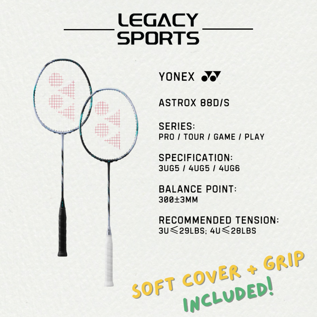 Legacy Sports🏸 YONEX Astrox 88D Pro/ 88S Pro/ 88D Tour / 88 Play (3rd ...