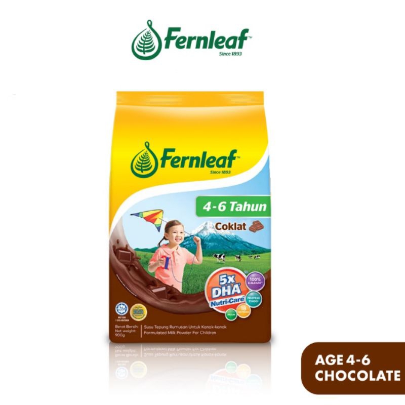 Fernleaf Milk Powder For Children 4 - 6 Years Chocolate (900g) | Shopee ...