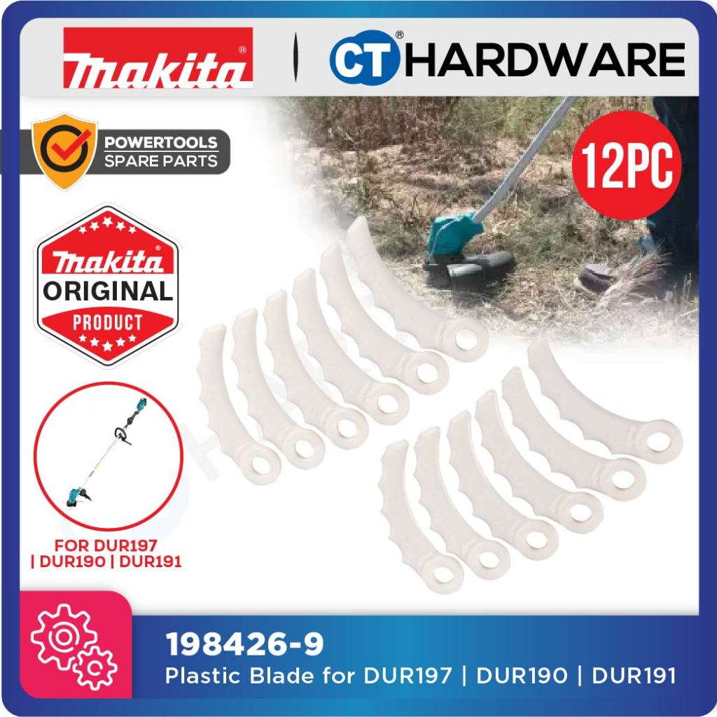 MAKITA 198426-9 PLASTIC BLADE SET 12PCS FOR DUR187L, DUR187U, DUR188L ...