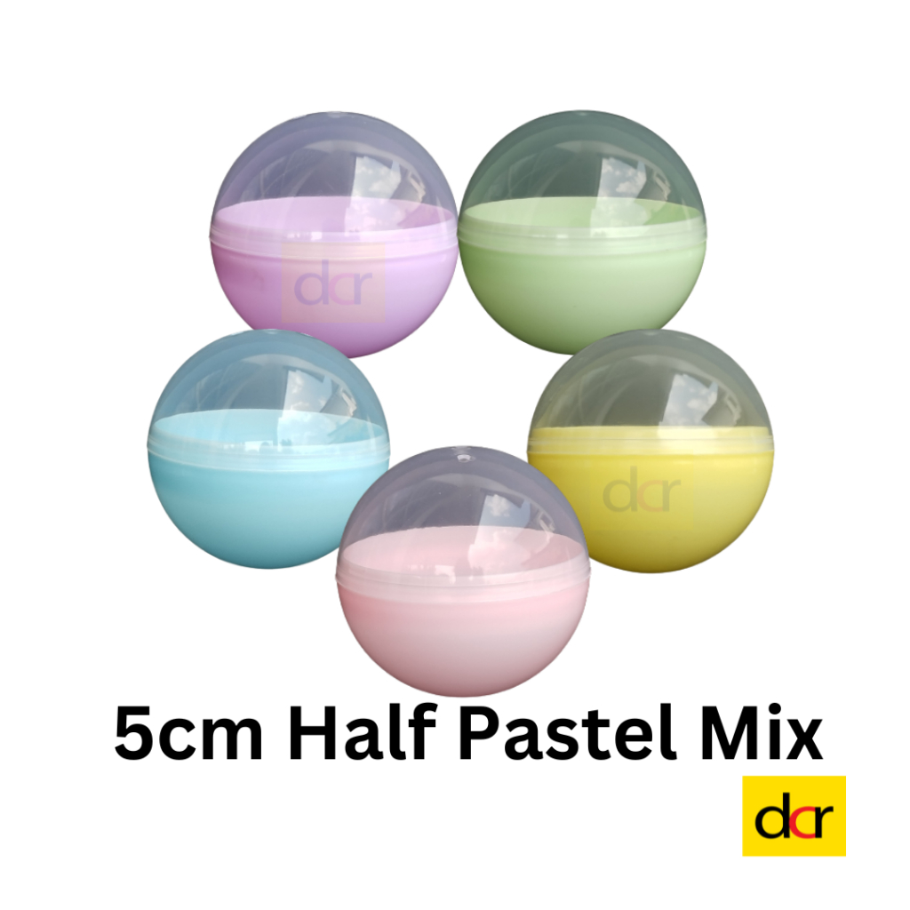 5pcs 50mm 5cm Solid Color Empty Capsule Ball, Plastic Ball, Lucky Draw ...