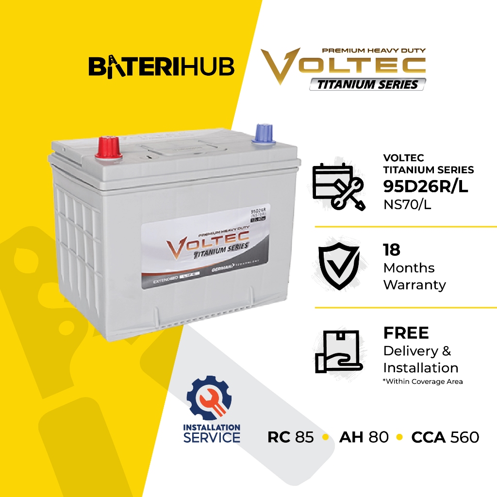 [Installation Provided] 95D26R/L Voltec Titanium | Car Battery Vellfire ...