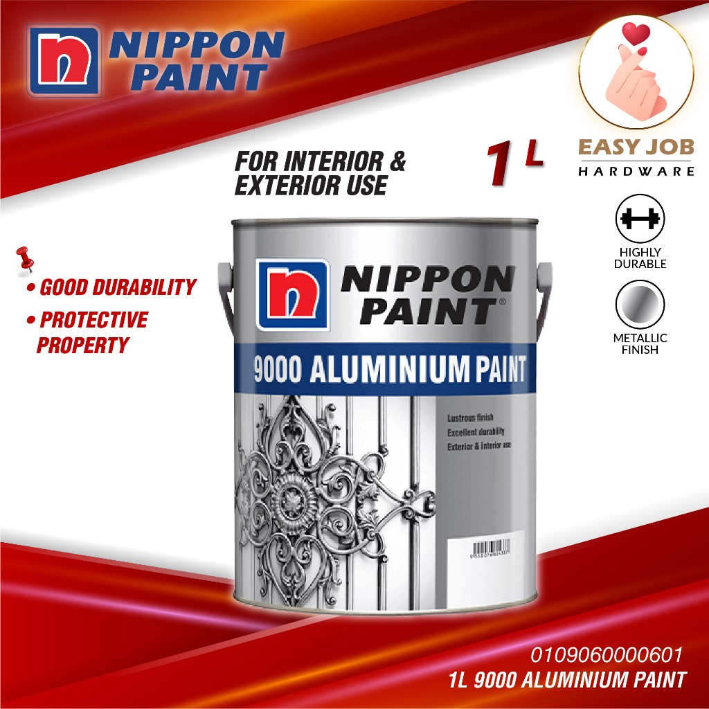 🔥1L Nippon Paint 9000 Aluminium Paint For Metal Silver Paint Metallic ...