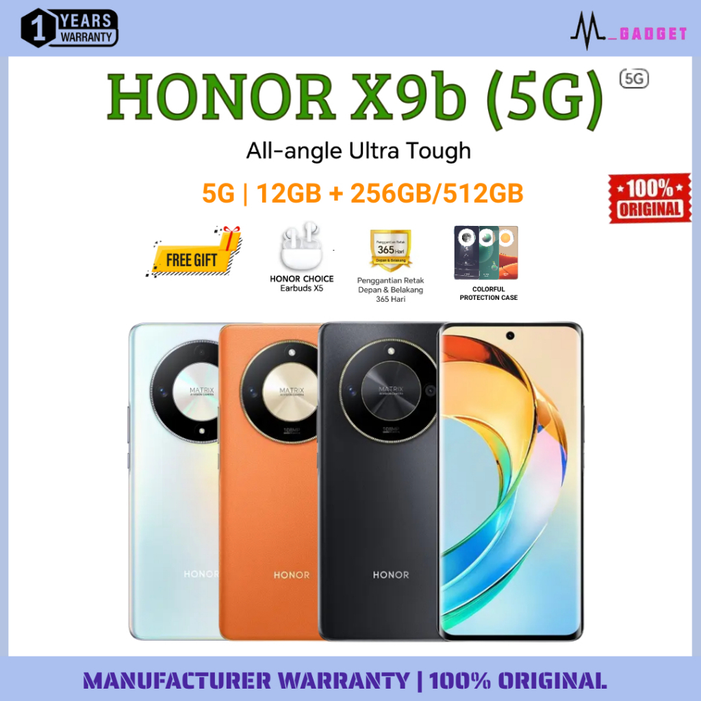 Honor X9B 5G [12GB+8GB RAM + 256GB ROM] | ALL Angle Ultra Tough | 5800mAh Big Battery | 100% ...