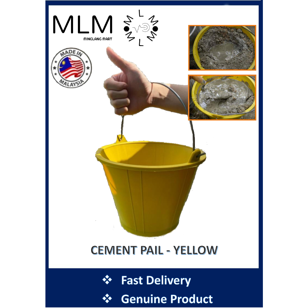 HEAVY DUTY CEMENT PAIL - YELLOW (READY STOCK) | Shopee Malaysia