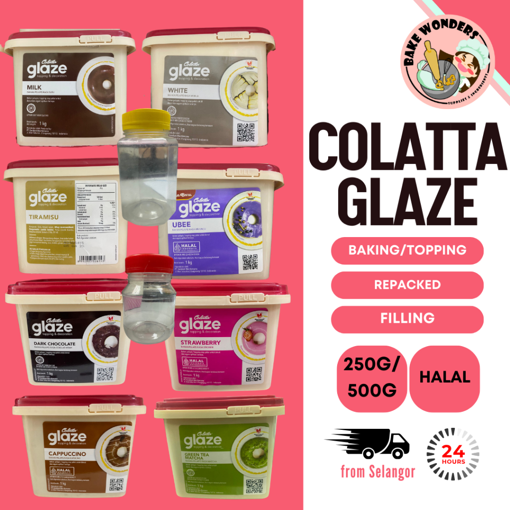 (250g/500g) Repacked Colatta Glaze/Donut Filling/Topping/Shimmering ...