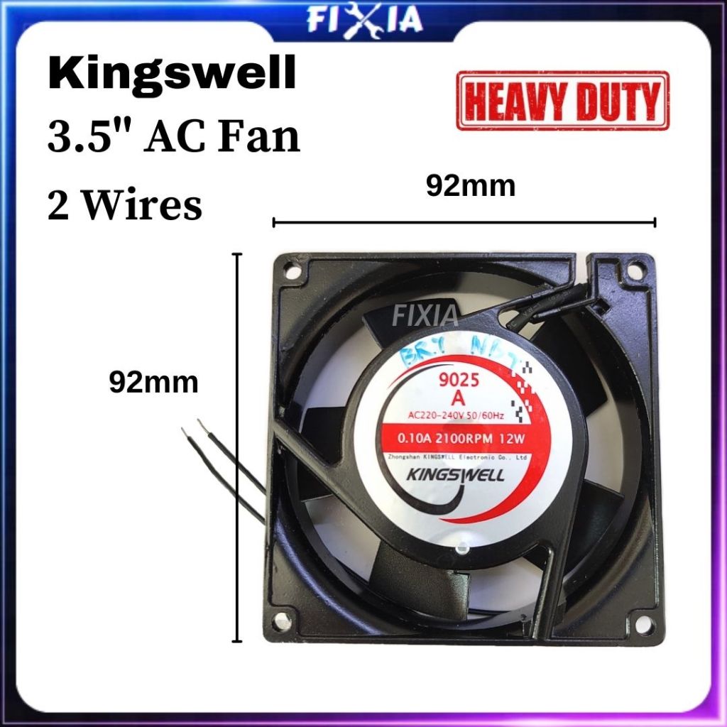 Heavy Duty 3.5" AC 220-240V 0.1A 92*92*25mm Refrigerator Ac Fan Axial ...