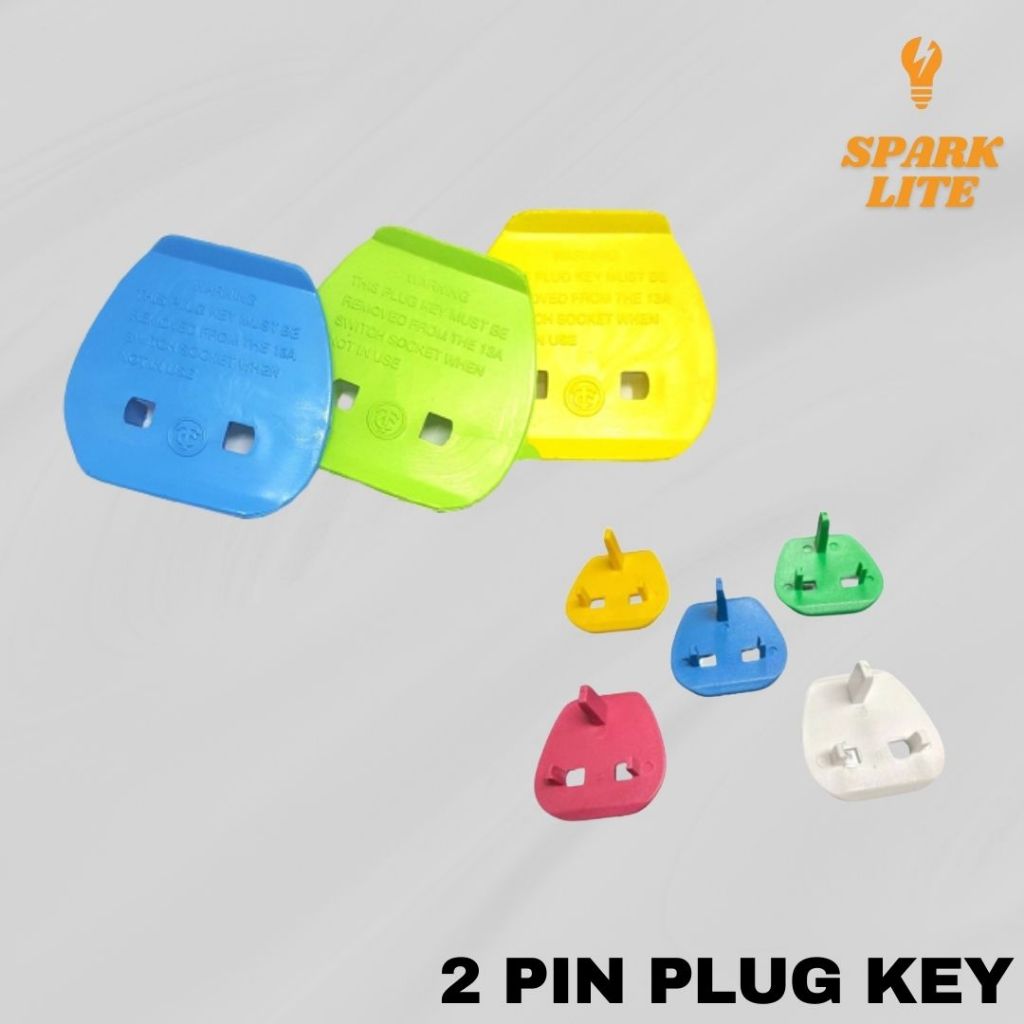 PVC Multi-colour Plastic Safety Plug Key 2 Pin Plug Key Converter ...