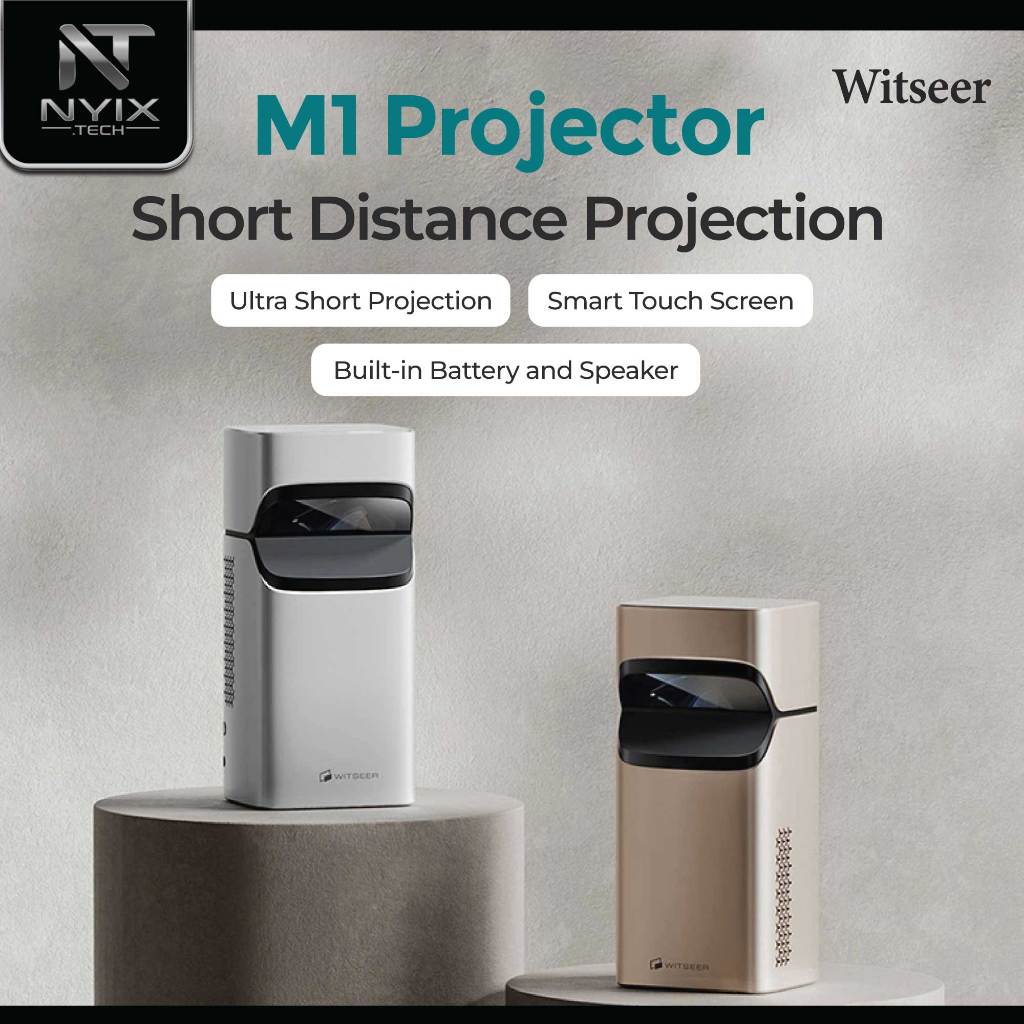 Witseer M1 Wireless Projector Short Throw Distance Touch Screen Mini ...