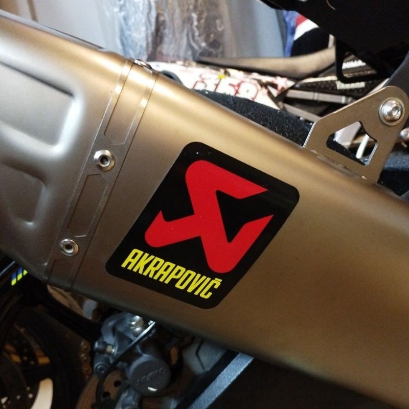 Akrapovic 100% original exhaust sticker logo / sticker ekzos akrapovic ...