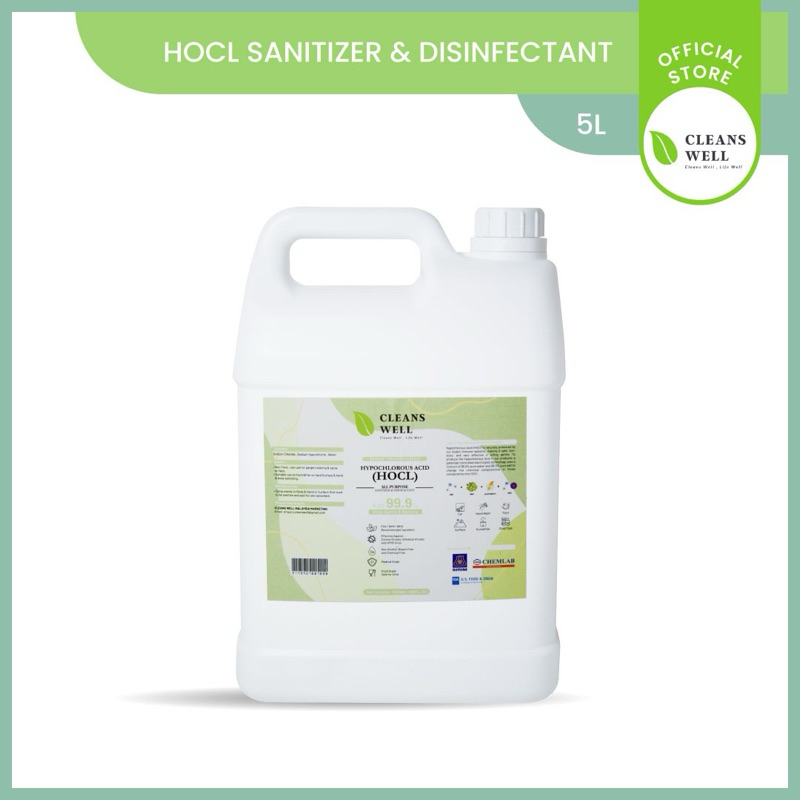 HOCL Sanitizer & Disinfactant (Child Safe)-5 Litre / 250ML | Shopee ...