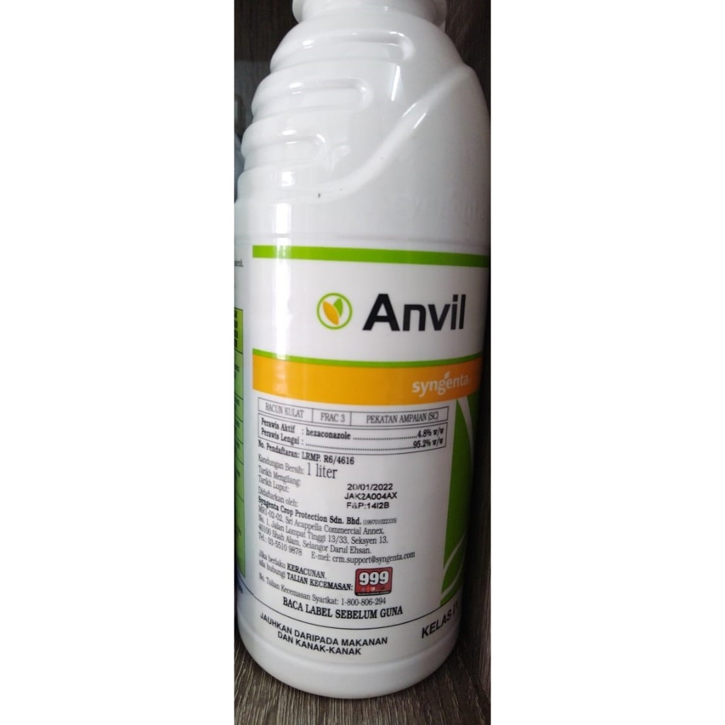 1L Anvil Syngenta Hexaconazole Racun Kulat Akar Putih Sigatoka | Shopee ...