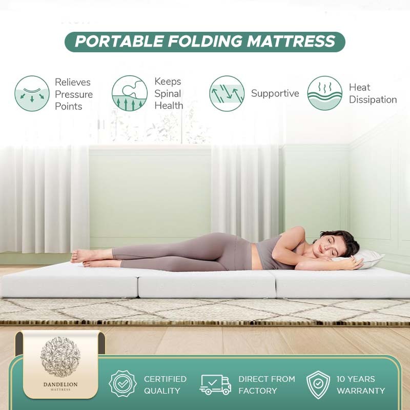 (Free Shipping)Dandelion Tri-Foldable 3" Single Mattress Tilam Lipat ...